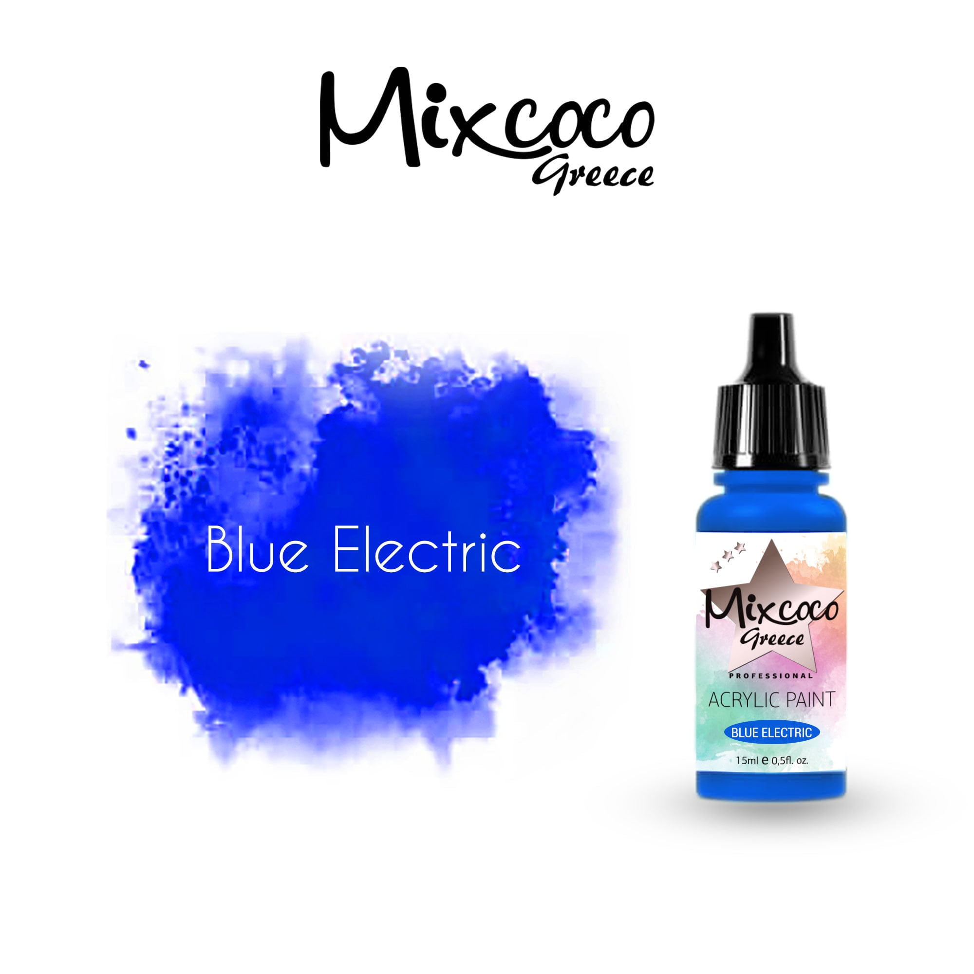 ΑΚΡΥΛΙΚΟ ΧΡΩΜΑ ΑΕΡΟΓΡΑΦΟΥ BLUE ELECTRIC 15ML - Mixcoco Greece