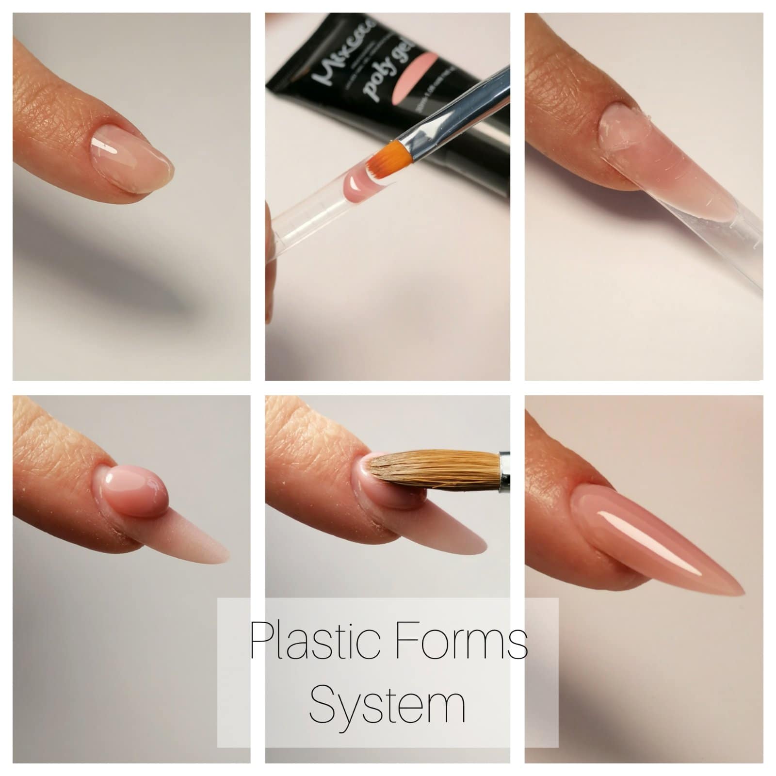 Plastic Forms Square 120 τεμ κατάλληλα για επιμήκυνση υλικού