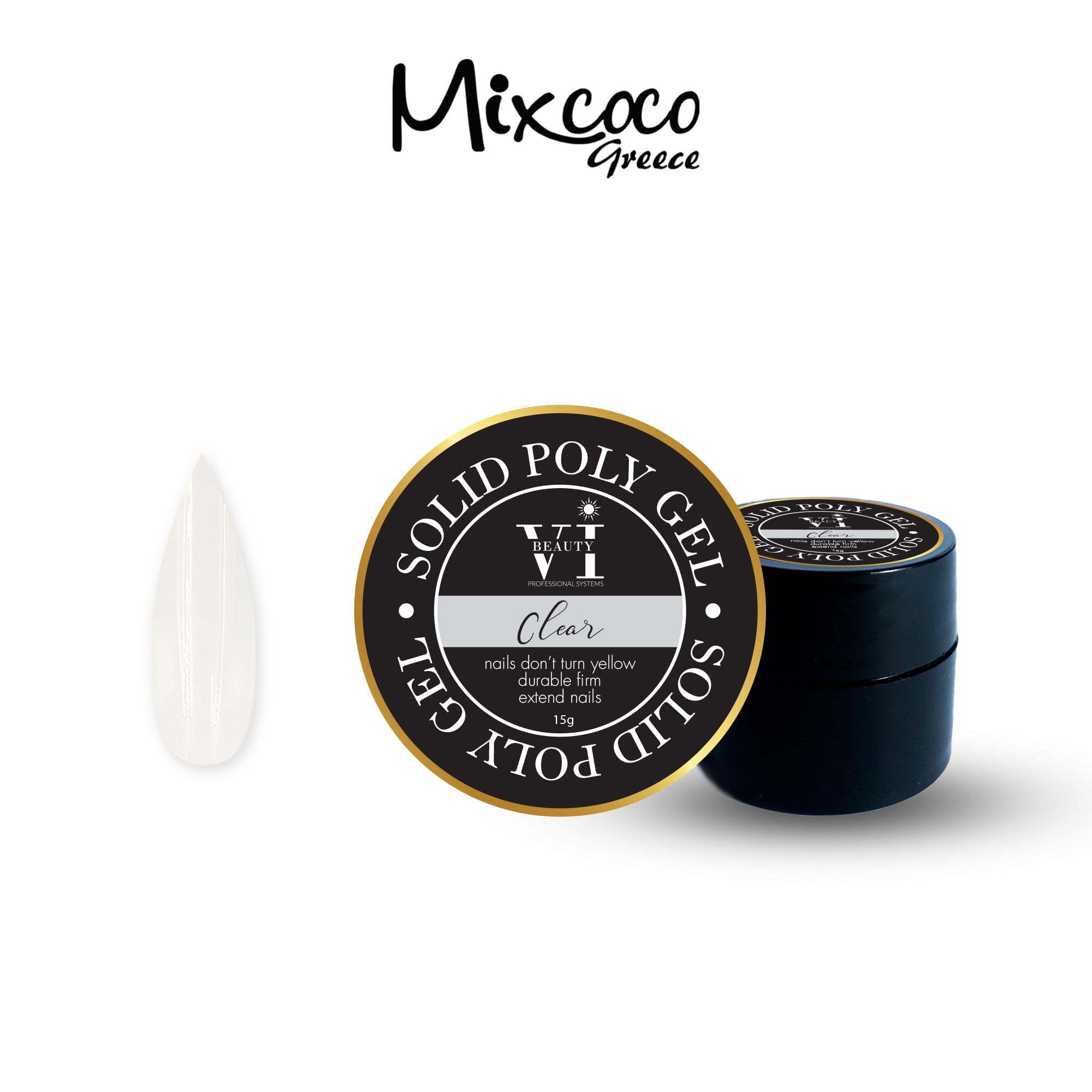 Solid Poly Gel 15gr White για 3d σχέδια και επιμήκυνση